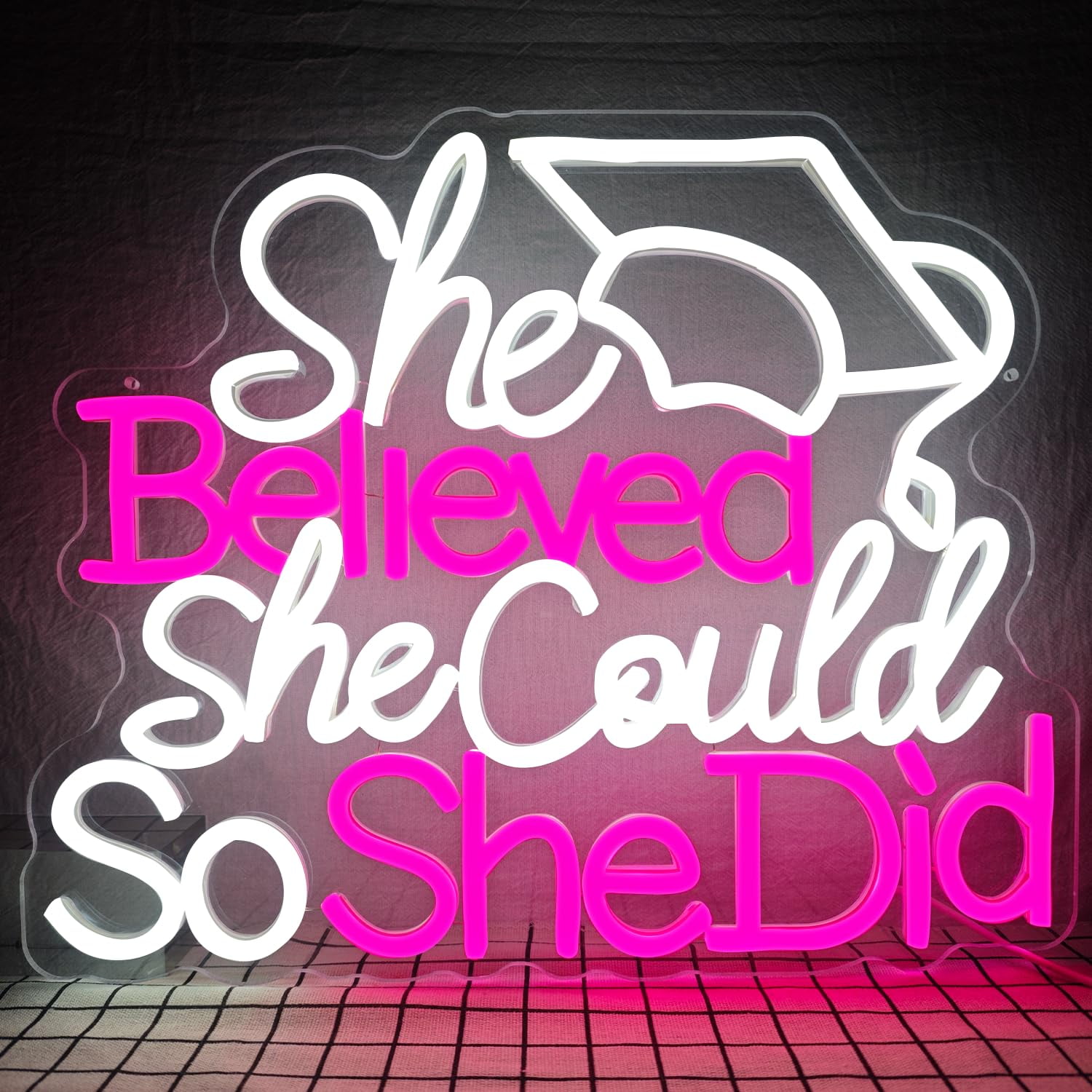 She Believed She Could So She Did Neon Sign Congrats Grad Neon Sign ...