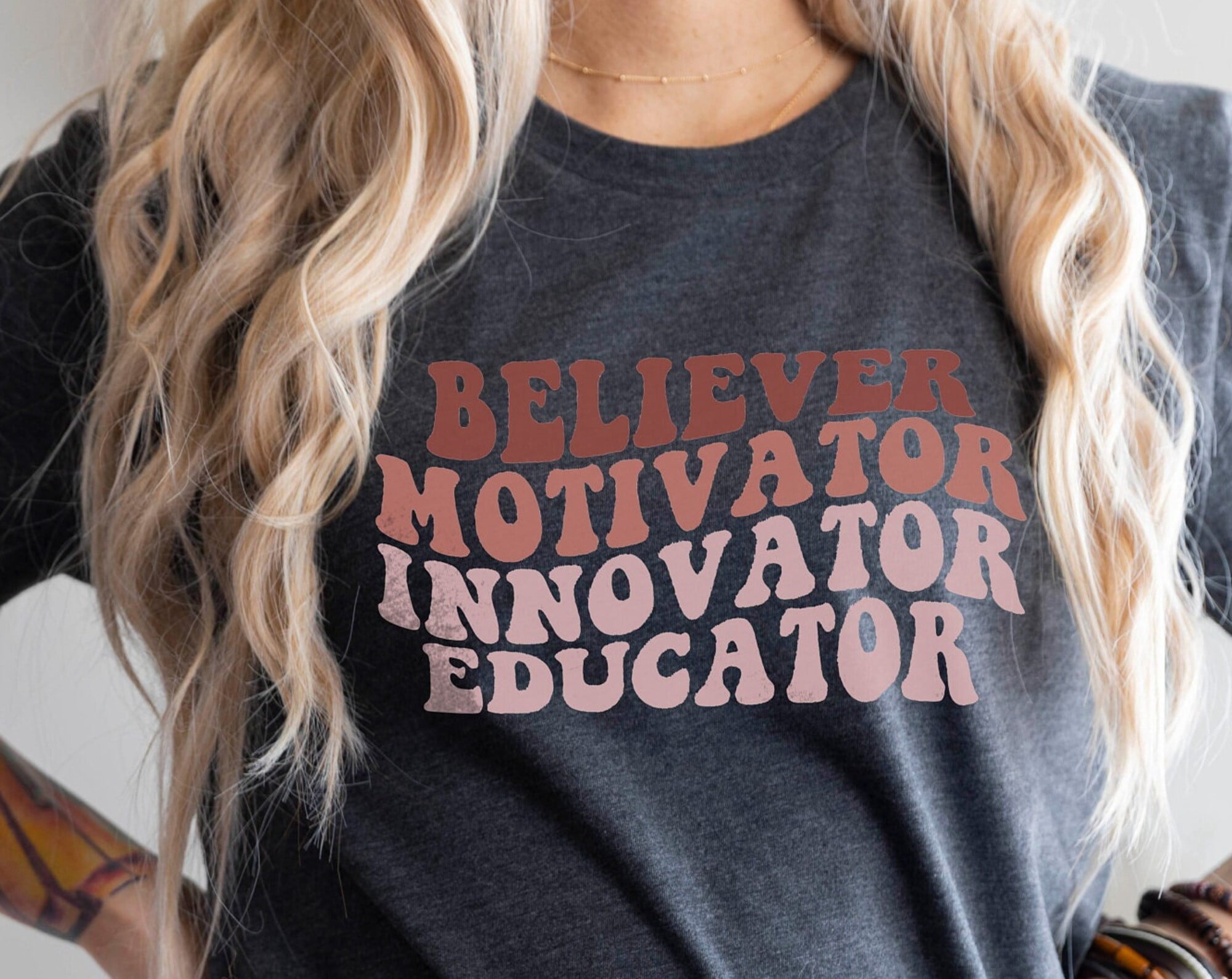 Believer Motivator Innovator Educator Shirt Teacher Shirts Teacher ...