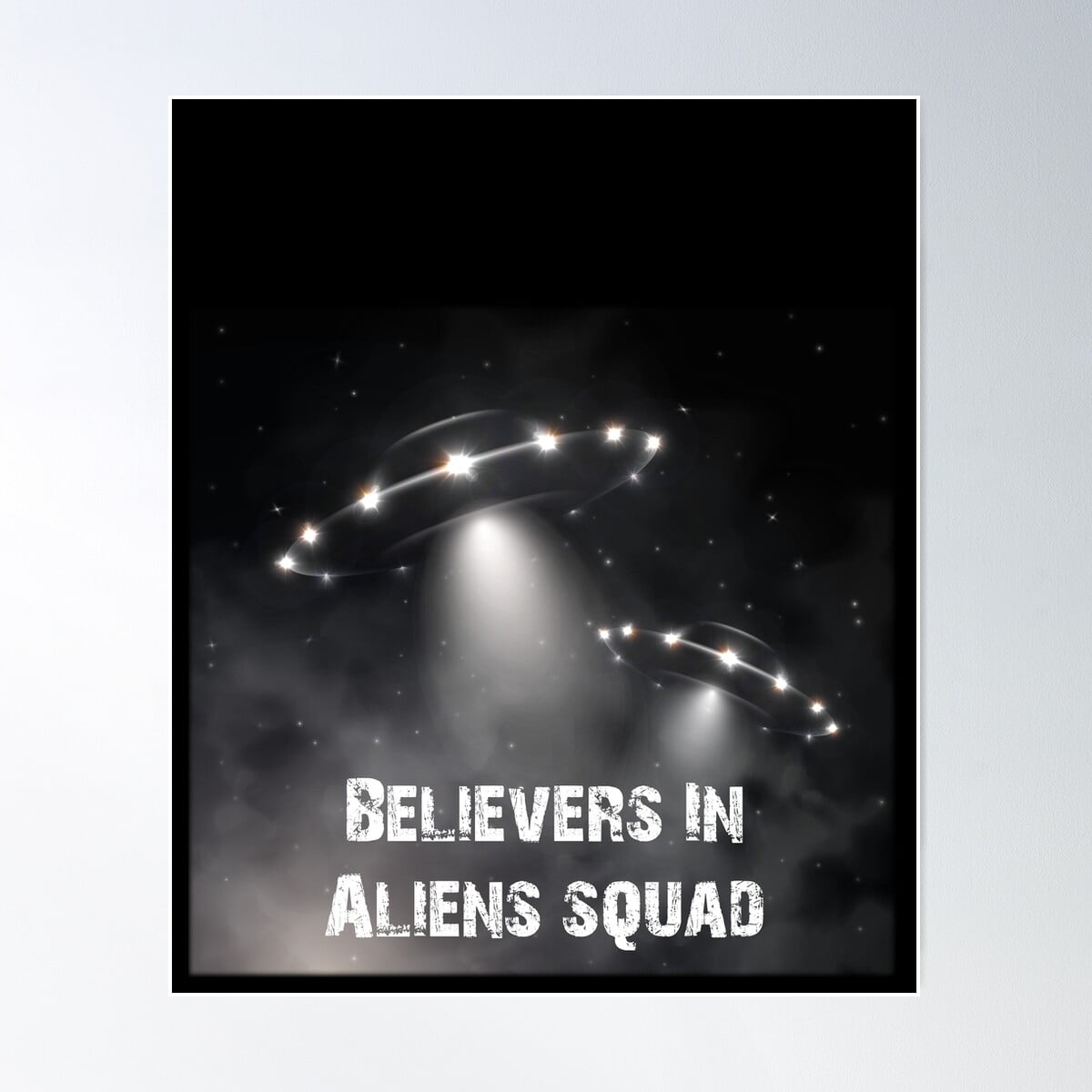 Believers In Aliens Squad Ufo On Night Sky Ufos Unidentified Flying ...