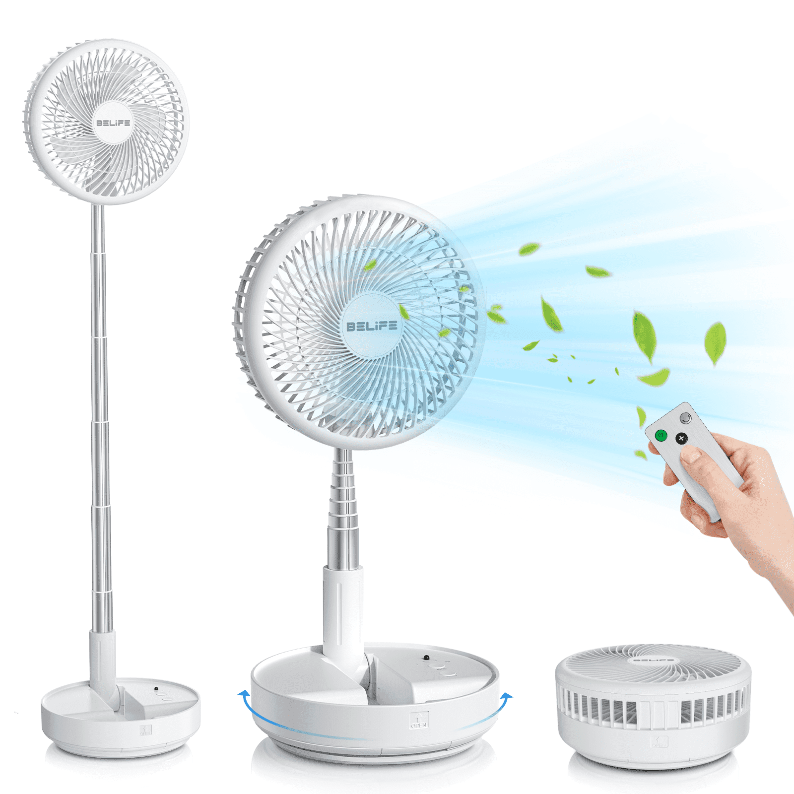 Belife X8 Portable Fan, 7200mAh Battery Powered Fan Rechargeable ...