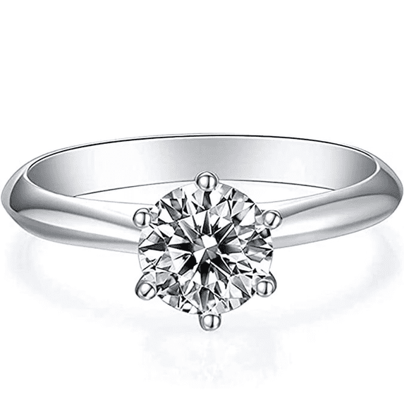Belinda Jewelz Sterling Silver 1 Carat Moissanite Engagement Ring ...