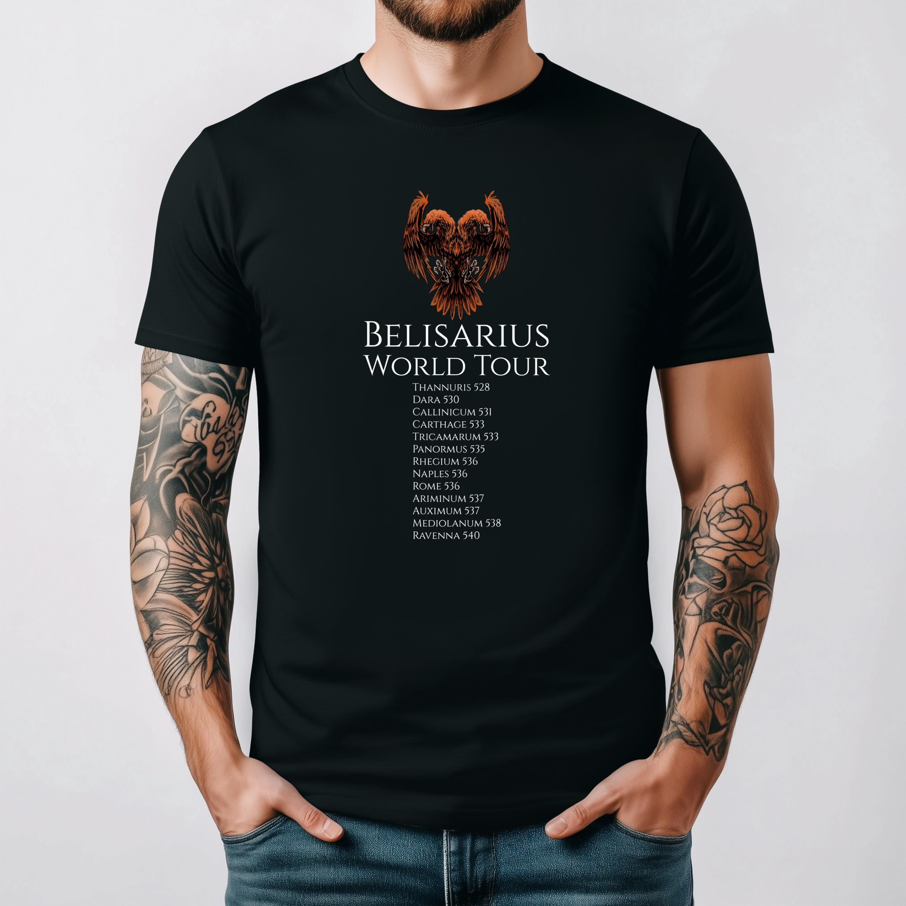 Belisarius World Tour Byzantine Empire Funny History Buff Graphic T ...