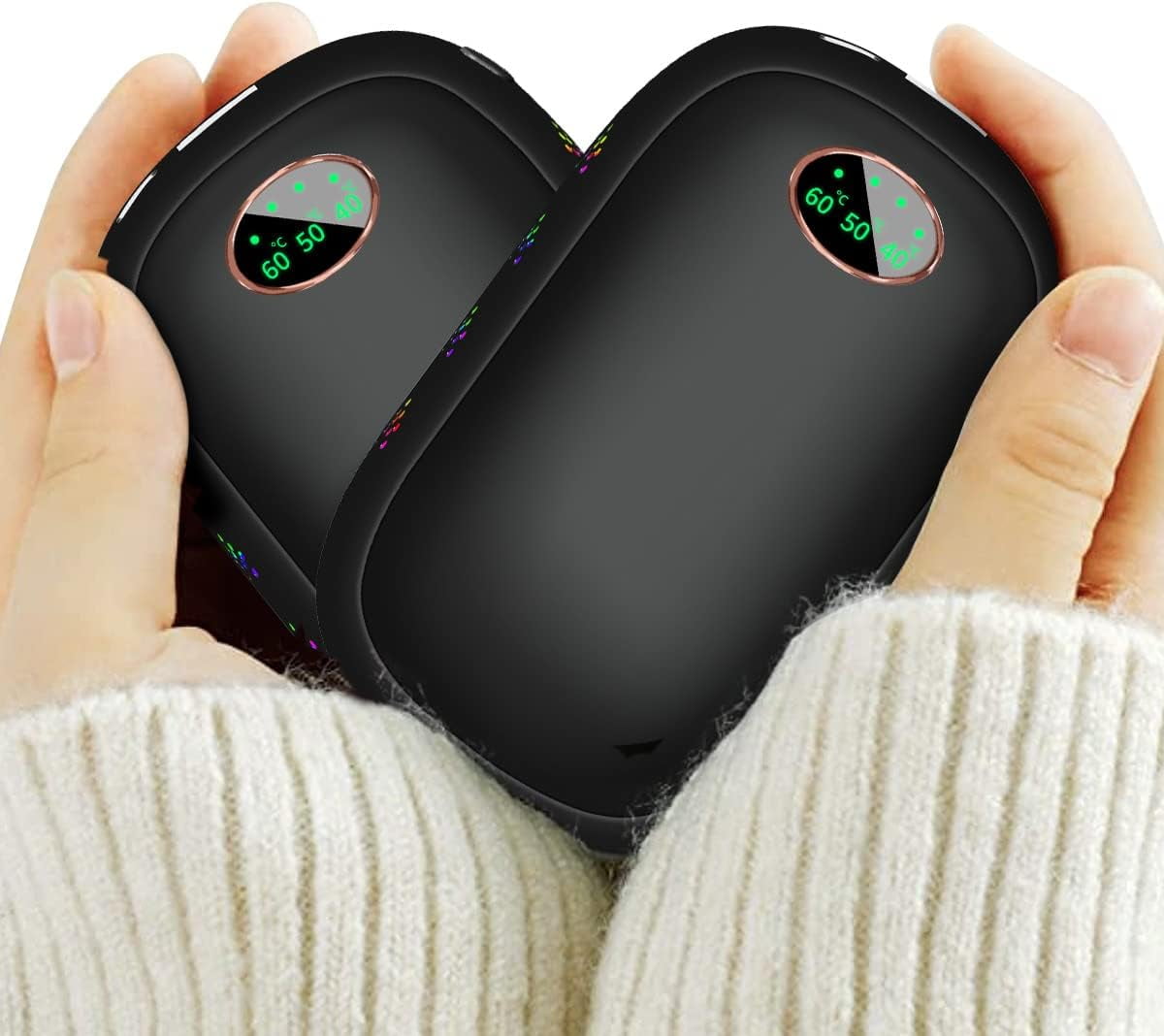 2 Pack Rechargeable Hand Warmers with 3 Heat Levels, 2 in 1 USB ...