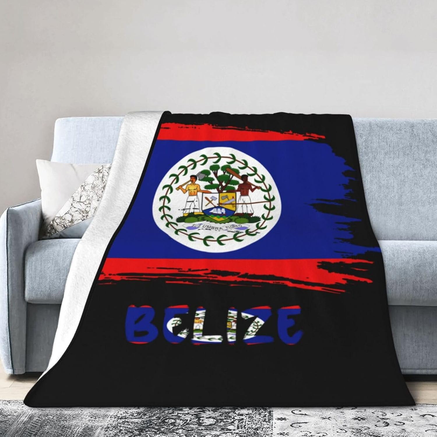 Belize Belizean Flag Blanket Soft Throw Blankets All Season Flannel ...