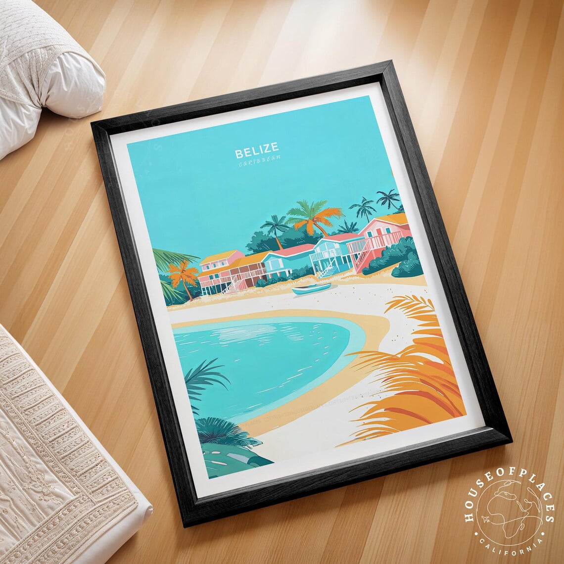 Belize Caribbean Barrier Reef Tropical Island Nature Wall Art, Unframed ...
