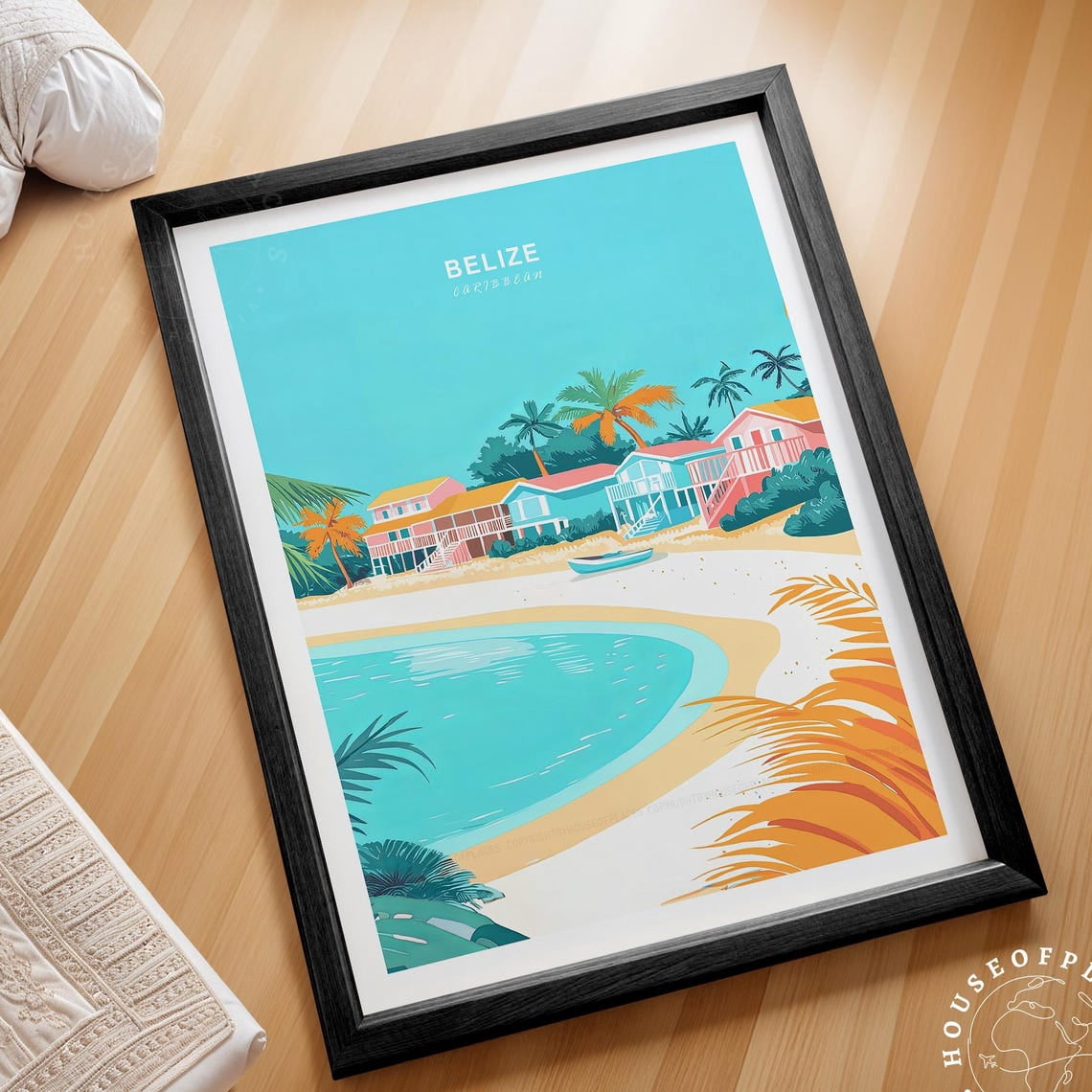 Belize Caribbean Travel Print, Caribbean Wall Art Print, Belize Travel ...