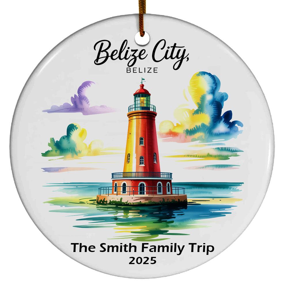 Belize City Belize Christmas Ornament, Collection of City Travel ...