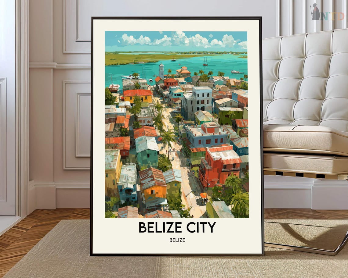 Belize City Caribbean Port Poster, Unframed Paper Poster 11x14in ...