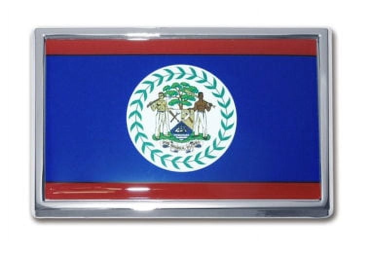 Belize Flag Chrome Emblem - Walmart.com
