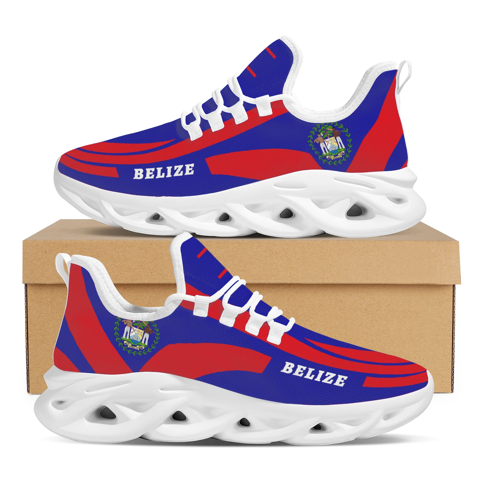 Belize Flag Design Platform Shoes Green Mahogany Tree National Emblem ...