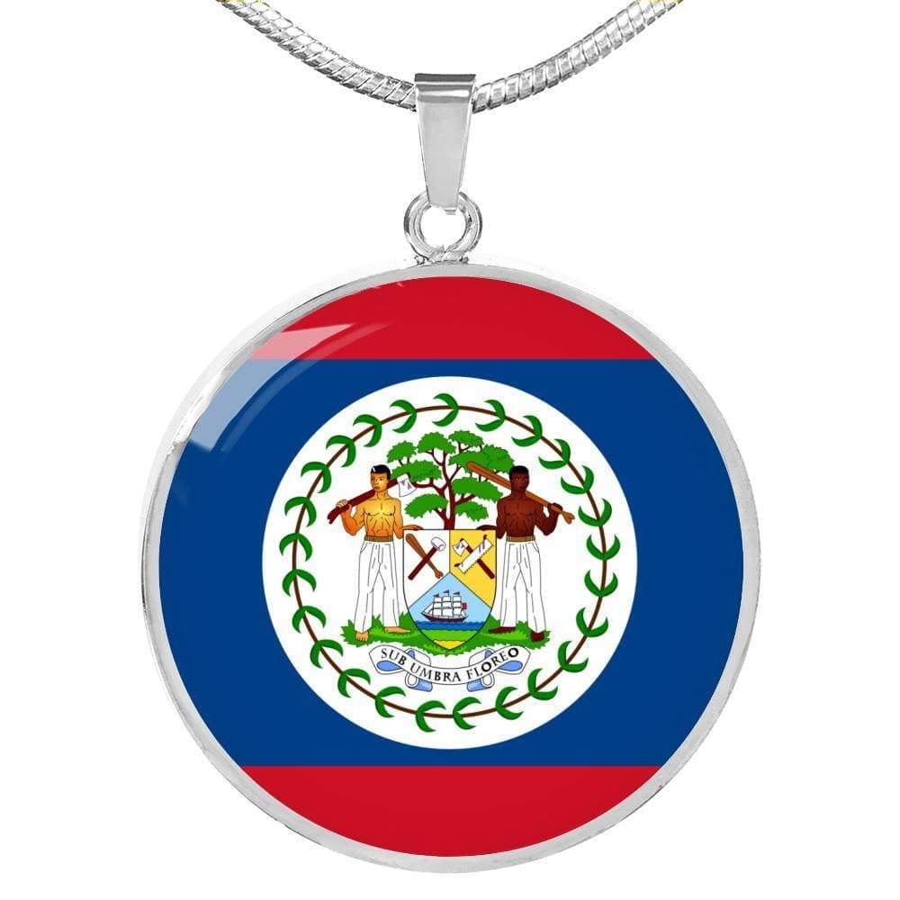 Belize Flag Necklace Stainless Steel or 18k Gold 18-22" - Walmart.com