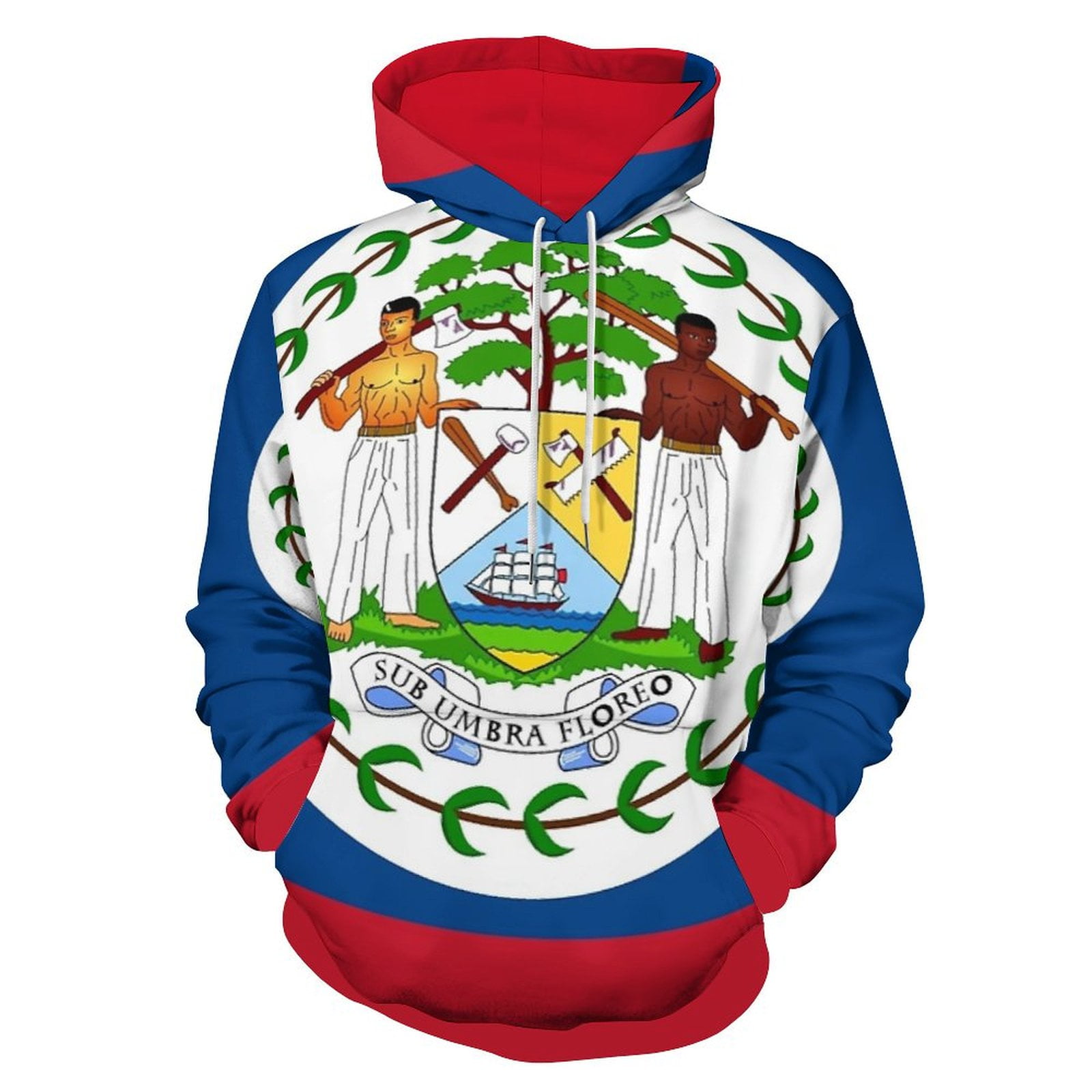 Belize Flag Oversized Hoodies for Women Pullover Womens Clothes with ...