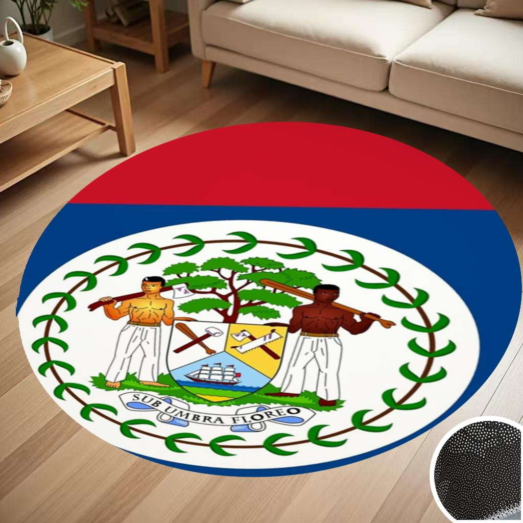 Belize Flag Round Carpet Living Room Bedroom Home Decoration Coffee ...
