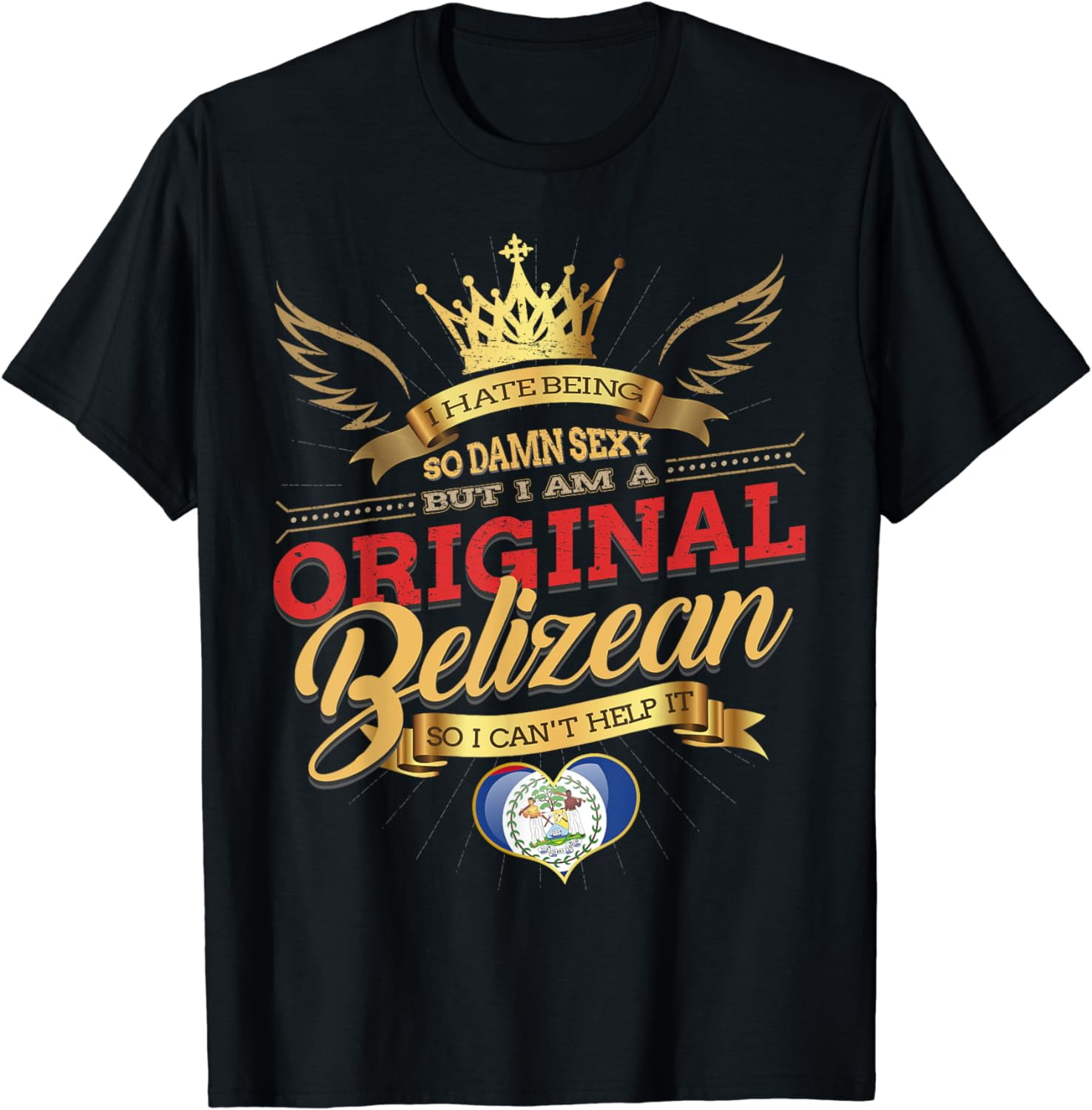 Belize Flag Souvenirs for Belizeans Men & Women T-Shirt - Walmart.com