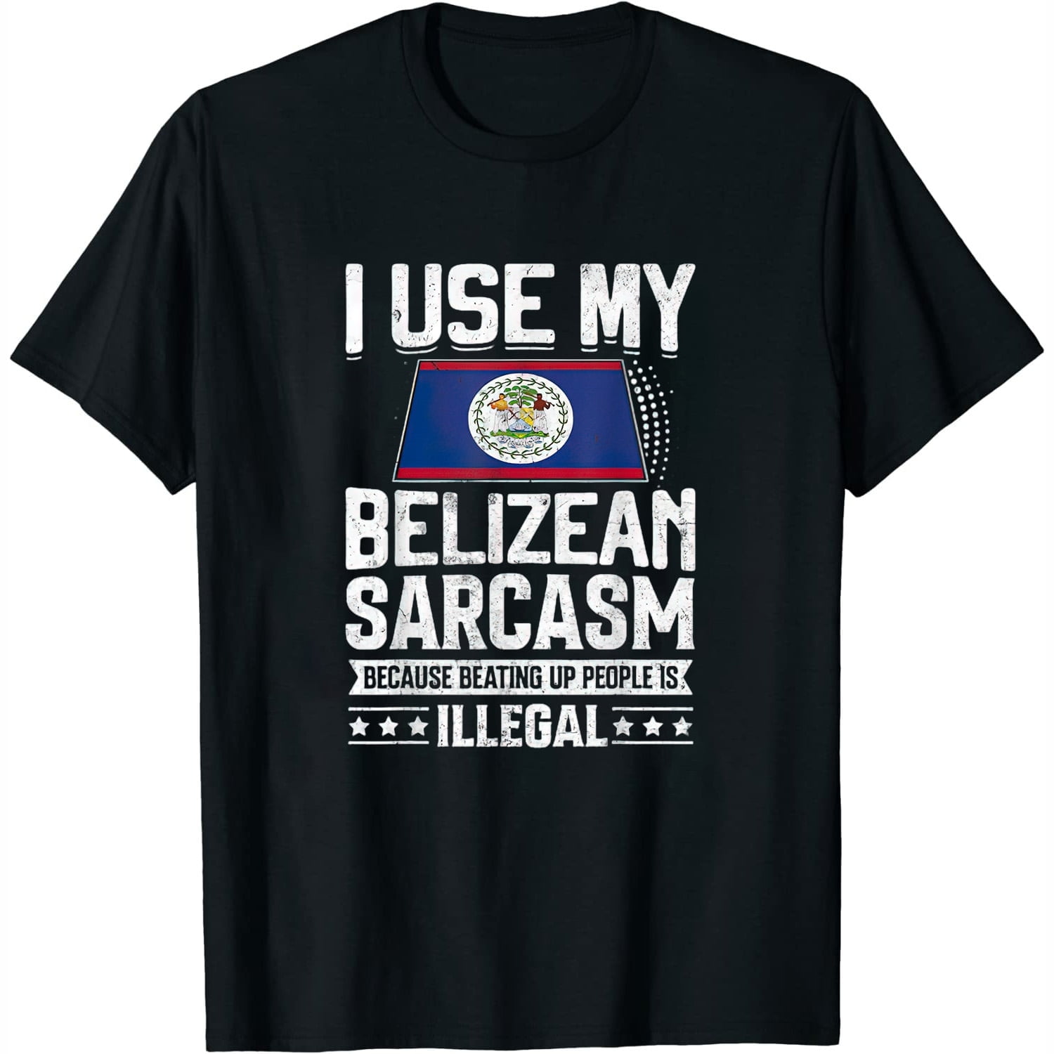 Belize Flag Souvenirs for Belizeans Men & Women pure cotton T-Shirt ...