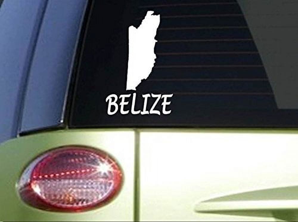 Belize *I110* 7" Sticker decal country flag island - Walmart.com