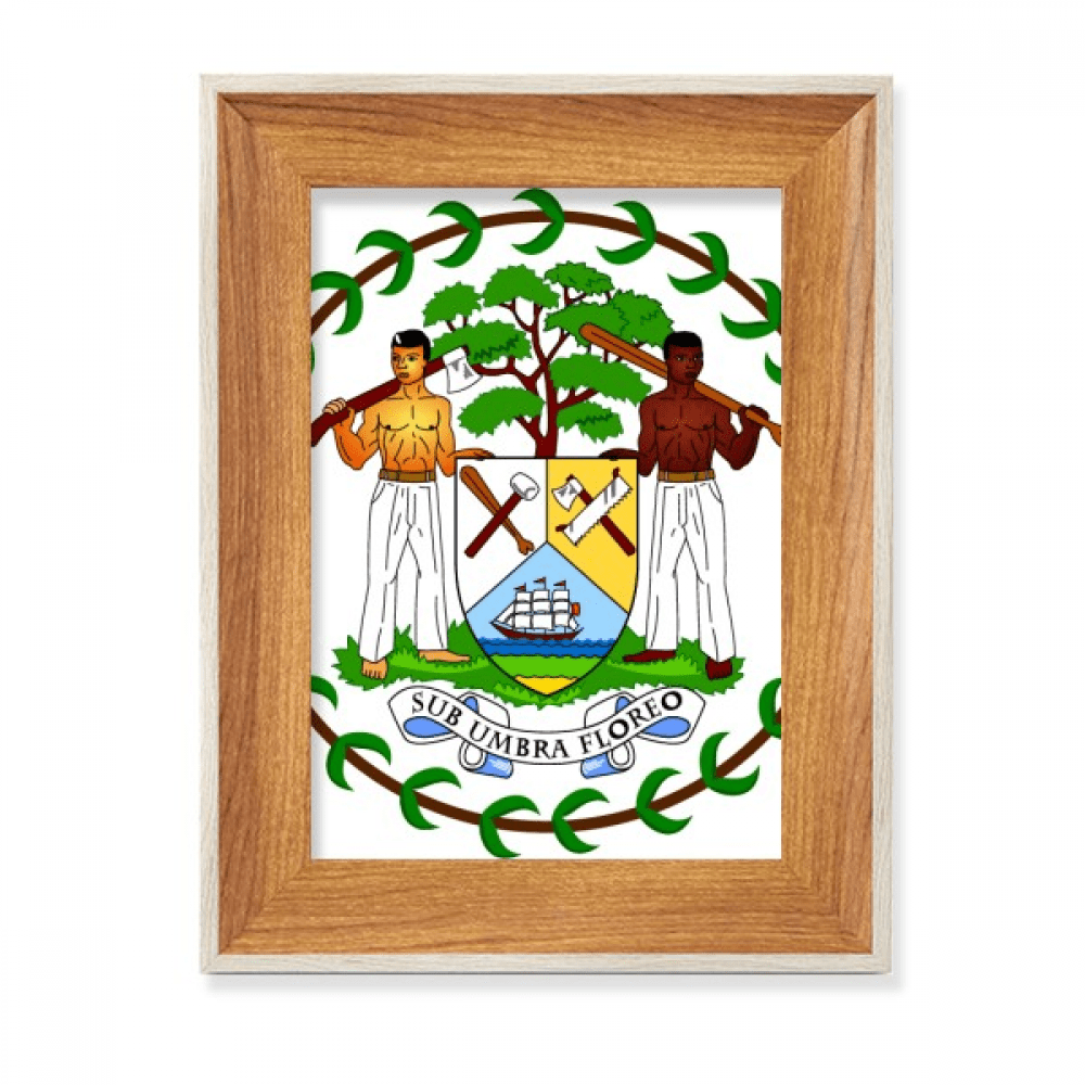 Belize National Emblem Country Desktop Wooden Photo Frame Display ...