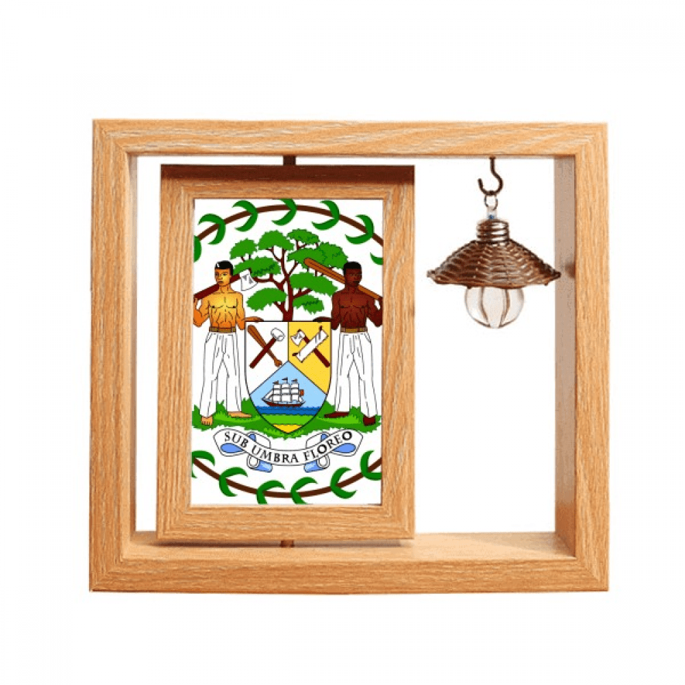 Belize National Emblem Country Wooden Rotating Picture Photo Frame 4x6 ...