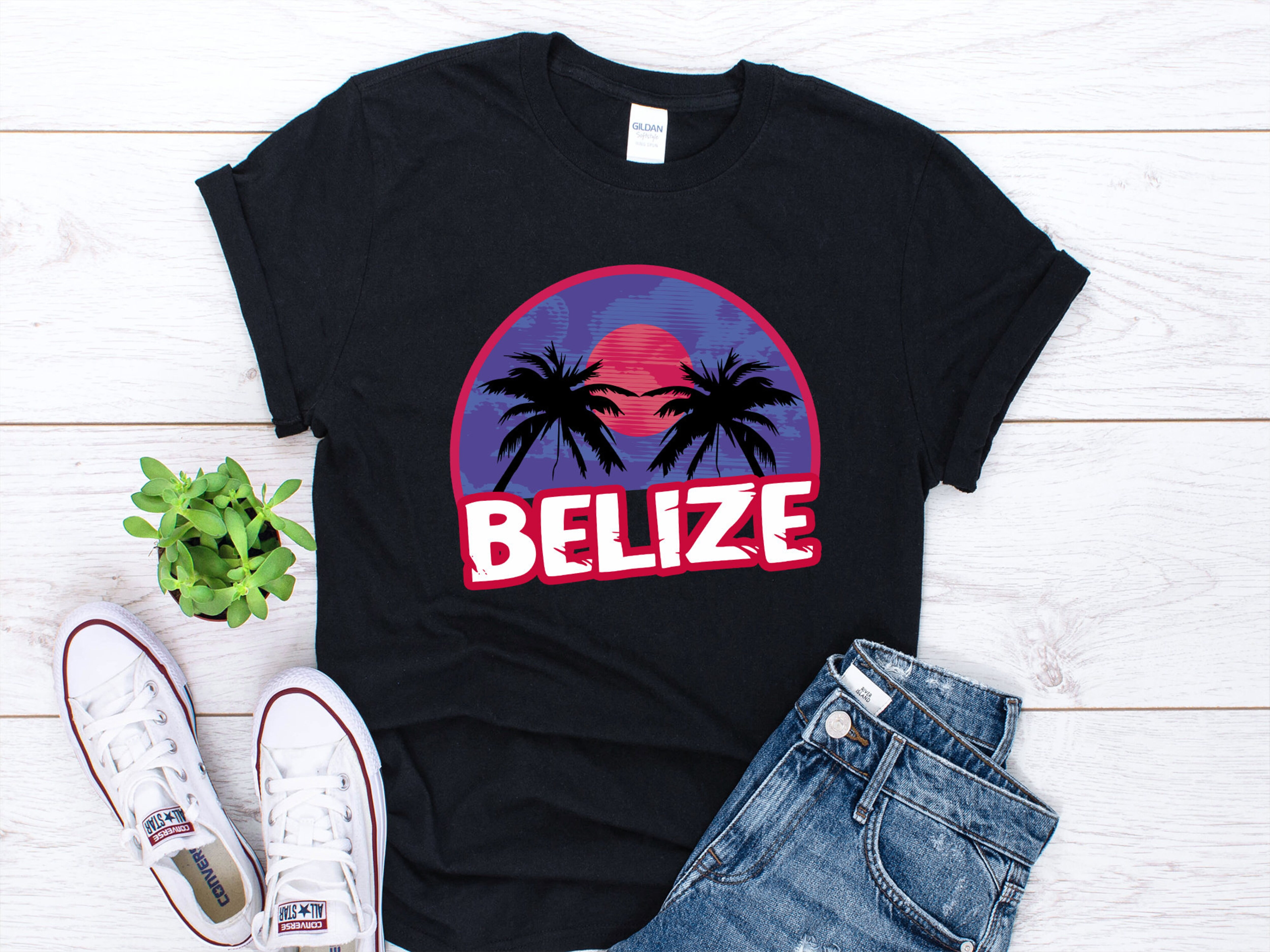 Belize Sunset Shirt, Travel Vacation Tee, Belizean T-Shirt, Belize ...
