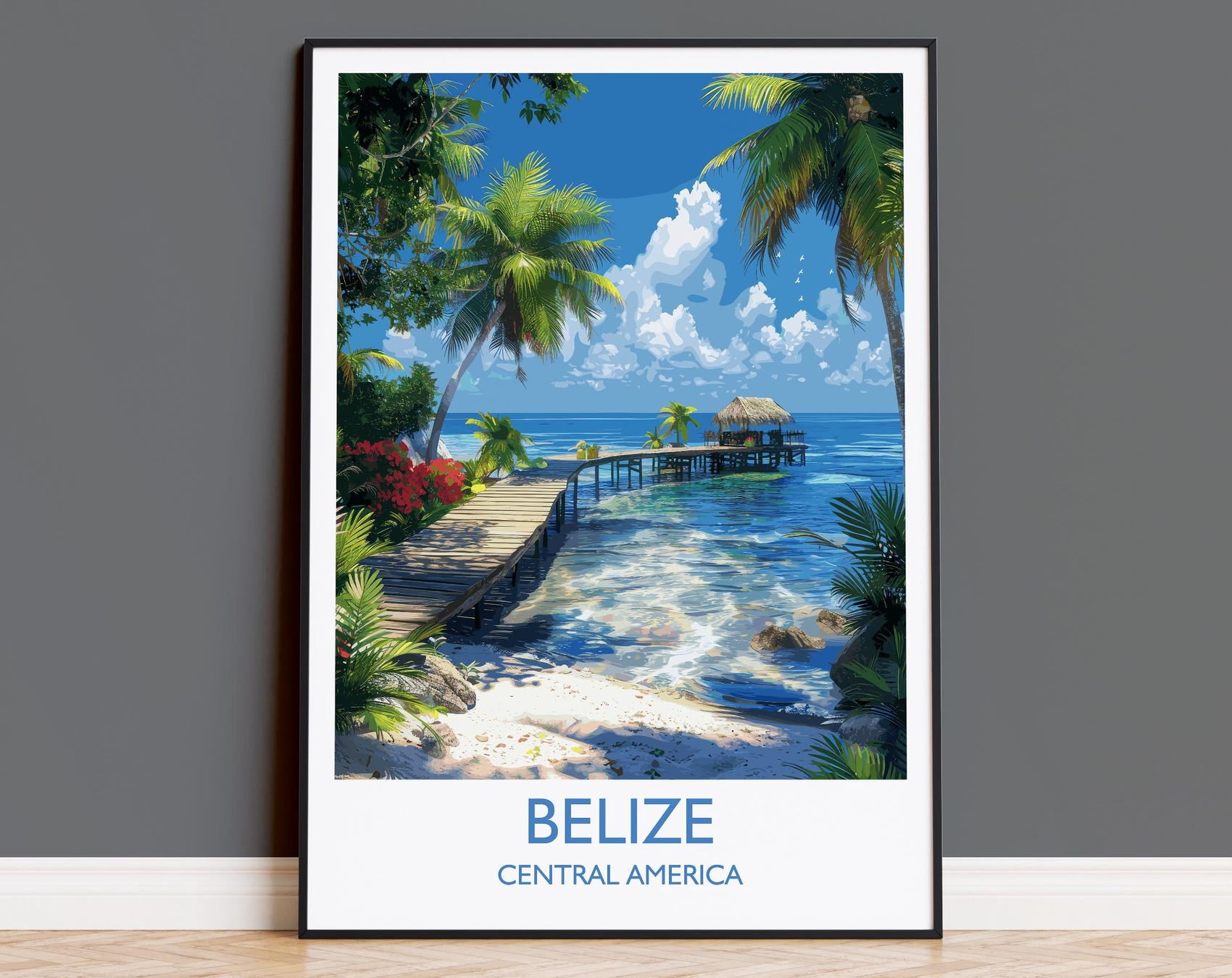 Belize Travel Print, Travel Poster of Belize, Central America Poster ...