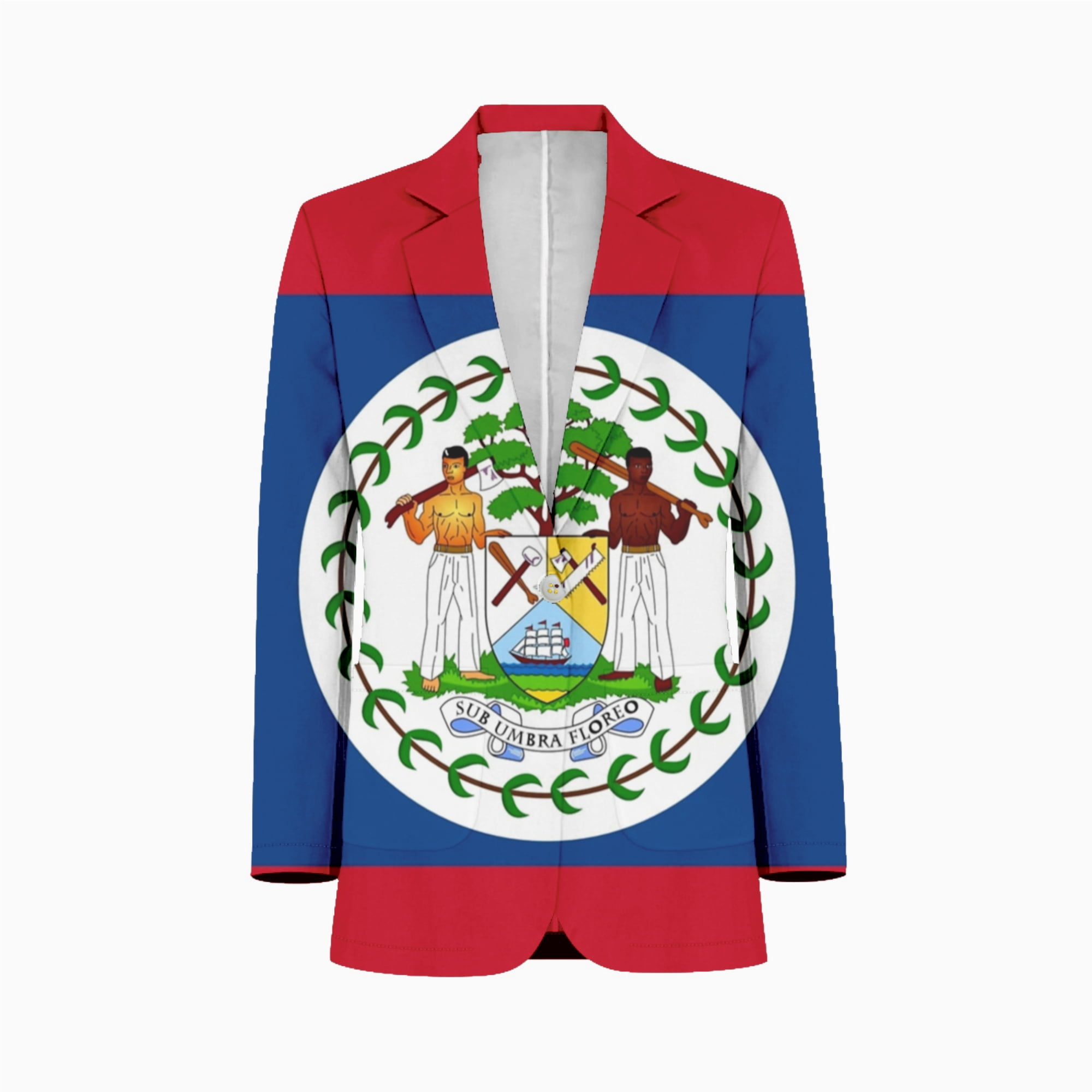 Belize flag Men's Suit Blazer Casual Party Wear Slim Fit Suit Jacket ...