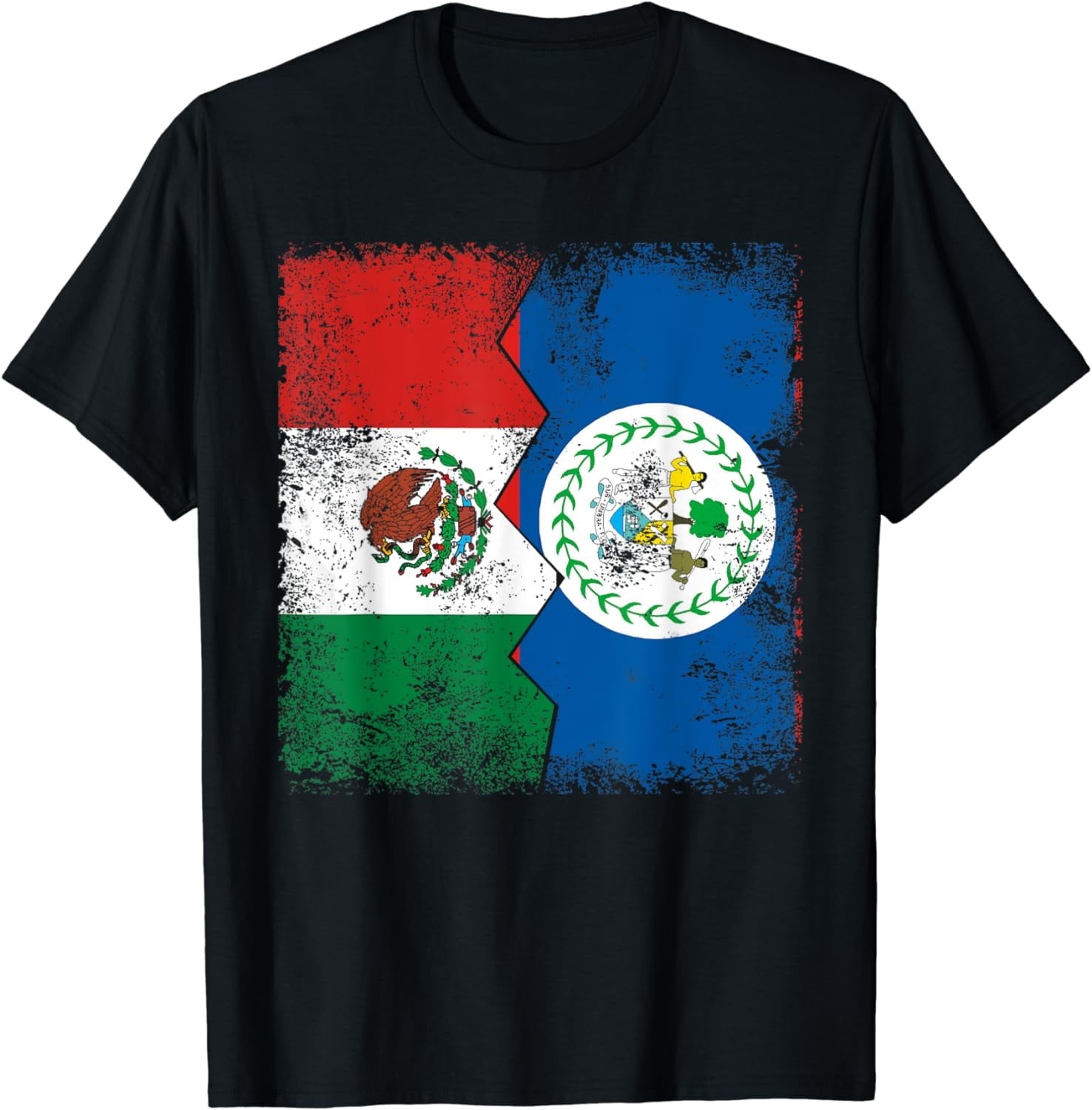 Belizean Roots | Half Mexican Flag | Mexico Belize Kids T-Shirt ...