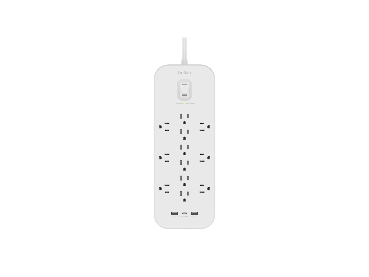 Belkin 12 Outlet Surge Protector + USB-C and USB-A ports SRA007P12TT6 ...