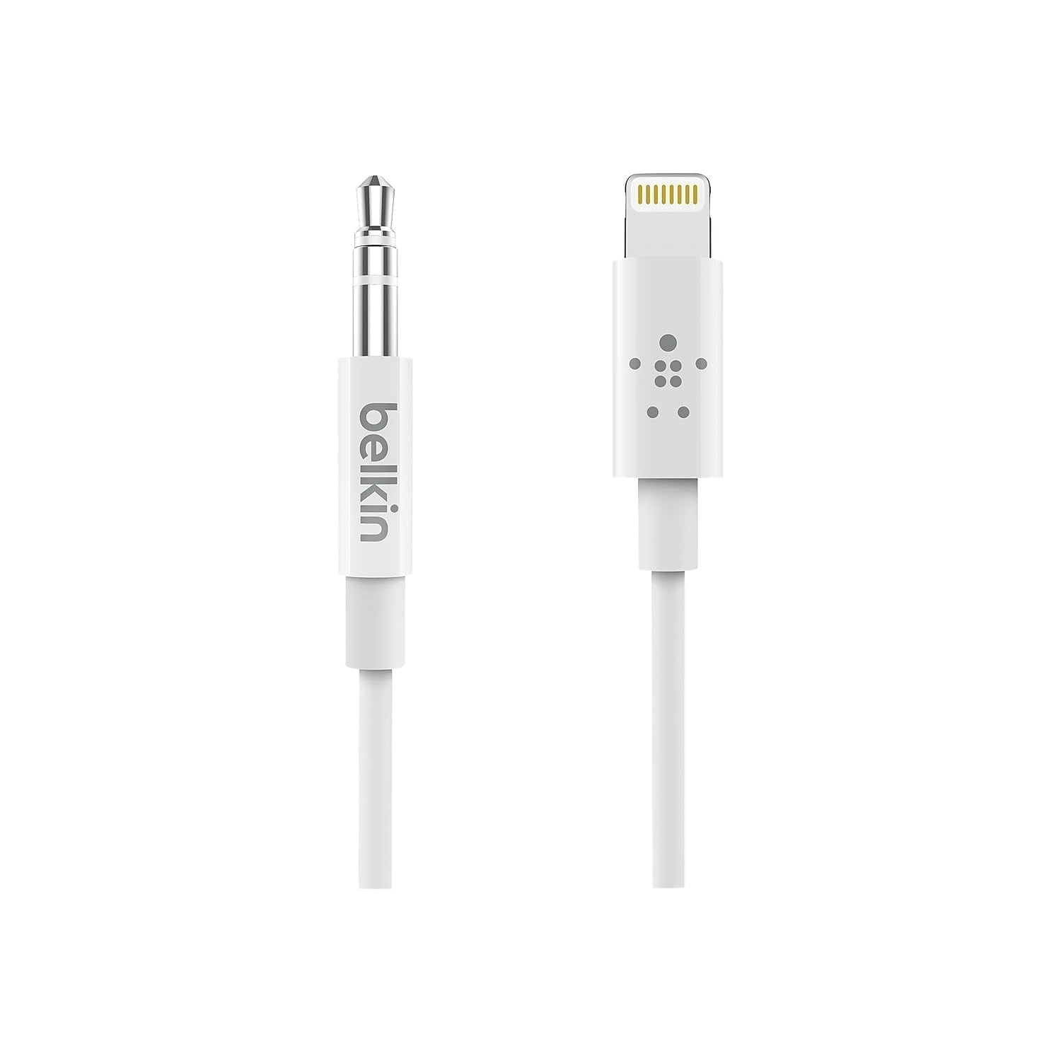 Belkin 3.5mm Audio to Lightning Cable 3ft MFi-Certified, White ...