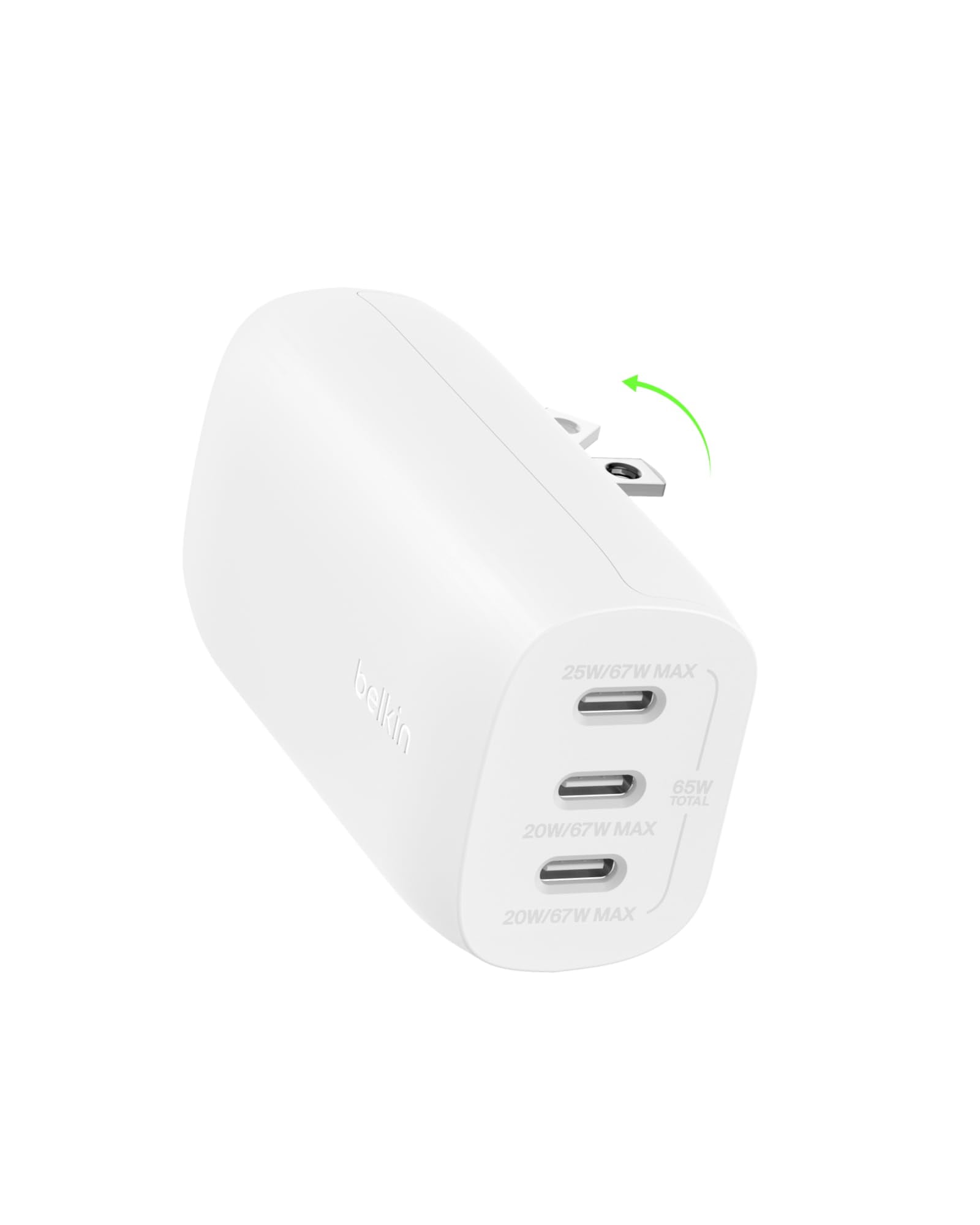 Belkin 3-Port USB C Charger Block 67W - PPS, USB-C PD3.1 Super Fast ...