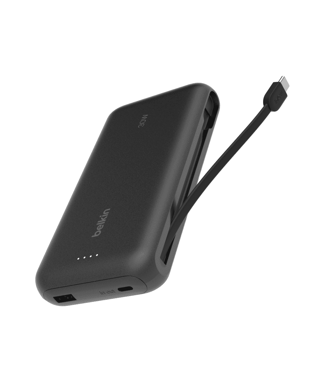 Belkin Gaming Portable Charger, Power Bank 30W w/ Integrated USB C ...