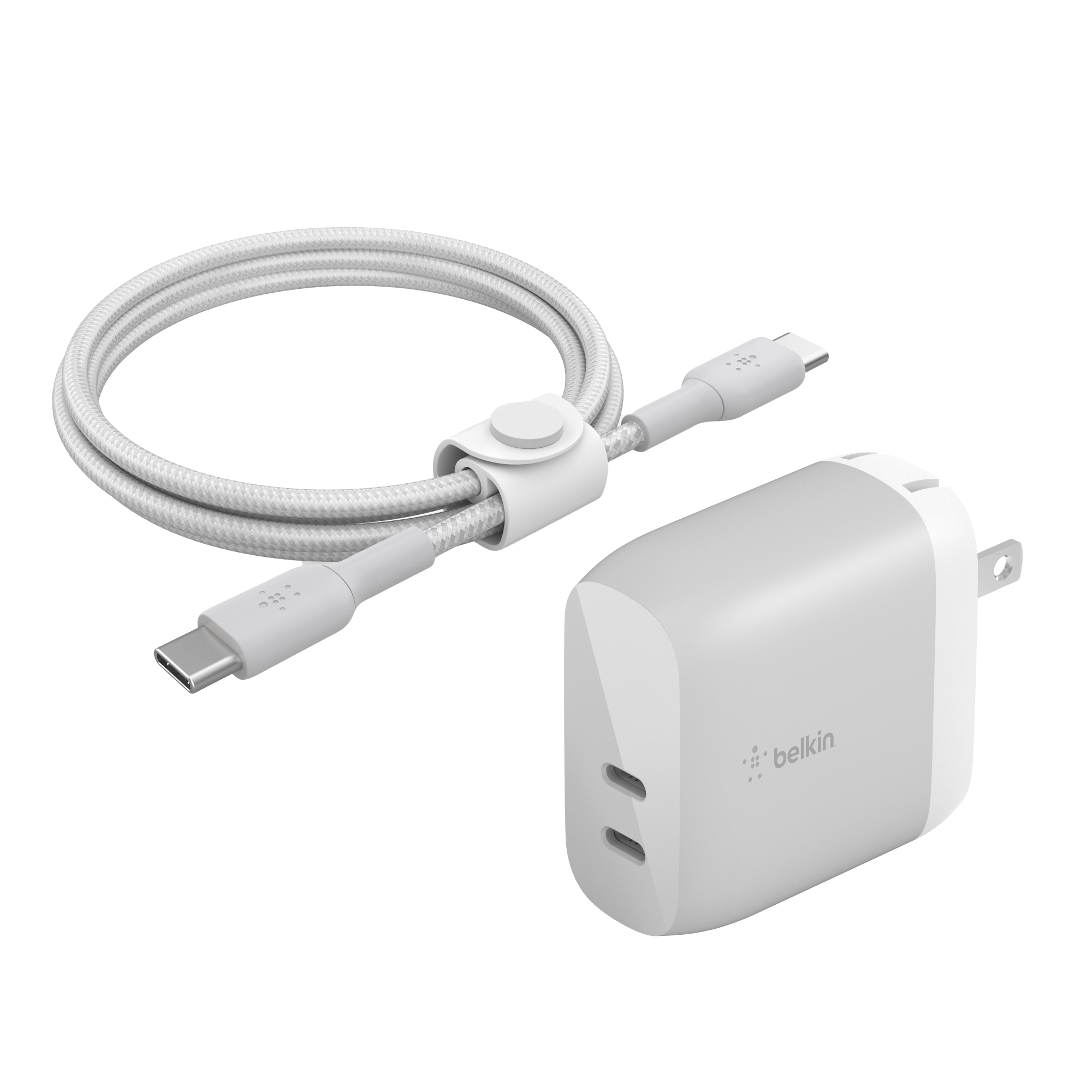 onn. 32W Dual-Port Wall Charging Kit with USB-C Charging Cable, 20W USB ...