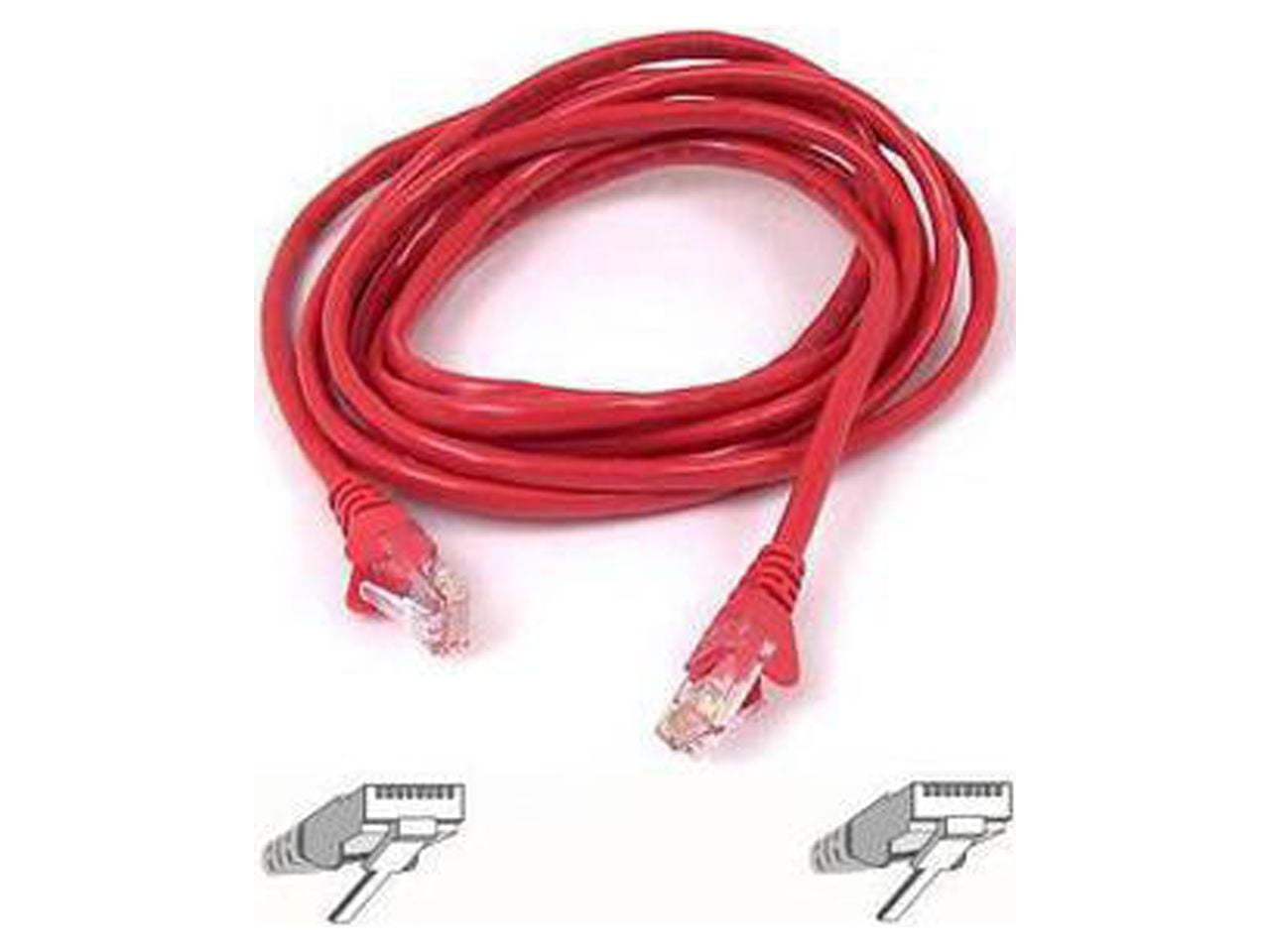 Belkin A3L791-10-RED 10 ft. Cat 5E Red Network Cable - Walmart.com