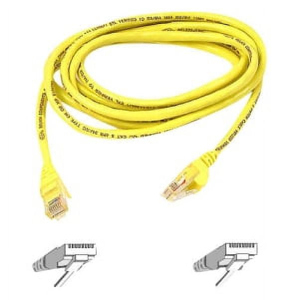 Belkin A3L980-07-YLW-S 7 ft. Cat 6 Yellow Patch Cable CAT6 Snagless RJ ...