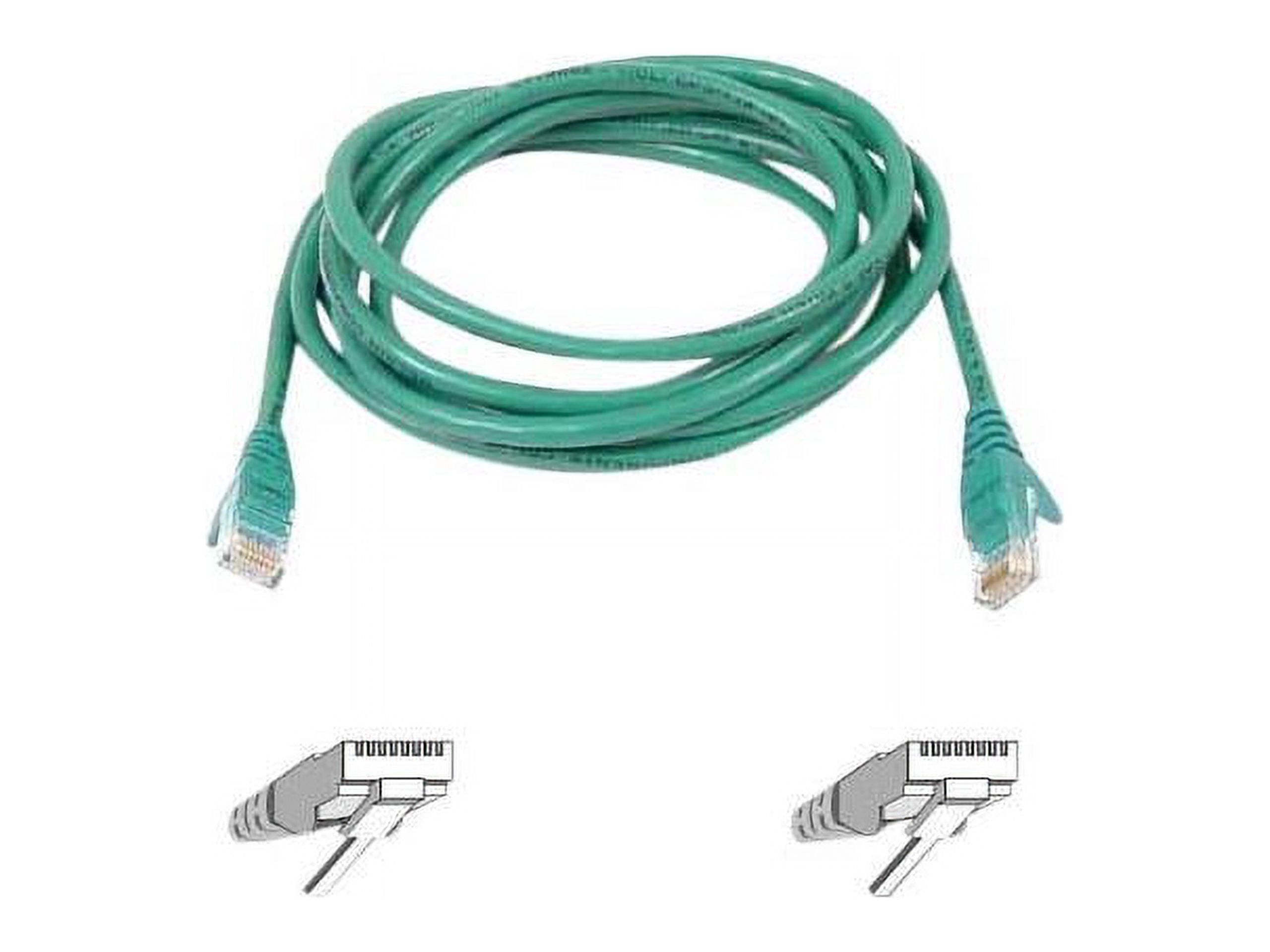 Belkin A3L980-08-GRN-S 8 ft. Cat 6 Green CAT6 RJ45M/RJ45M Green Patch ...