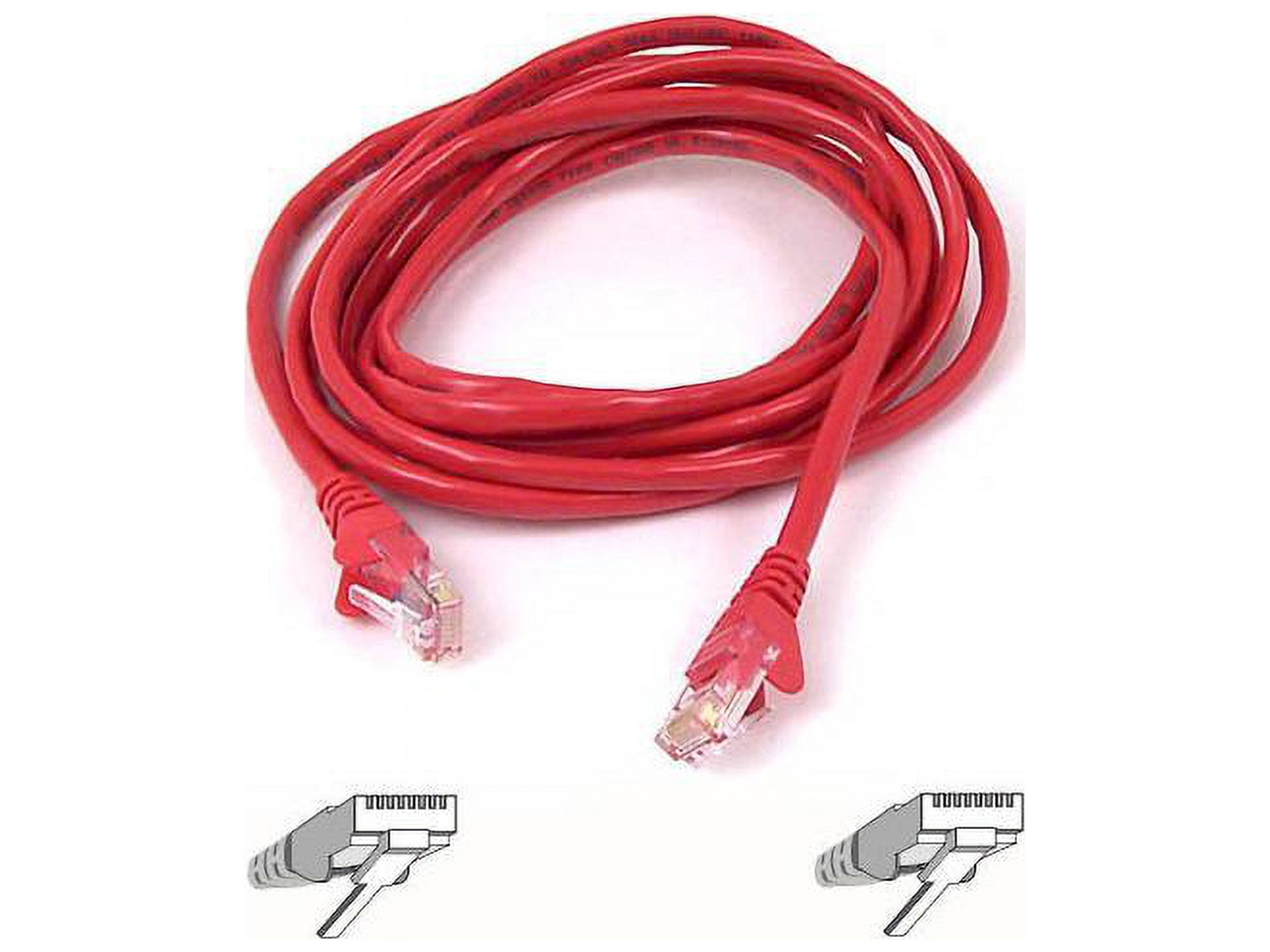 Belkin A3L980-10-RED-S 10 ft. Cat 6 Red Network Cable - Walmart ...