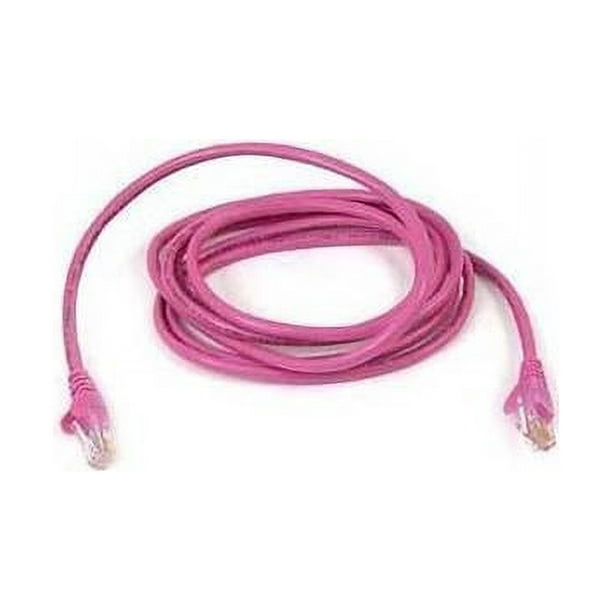 Belkin A3L980-25-PNK-S 25 ft. Cat 6 Pink Patch Cable - Walmart Business Supplies
