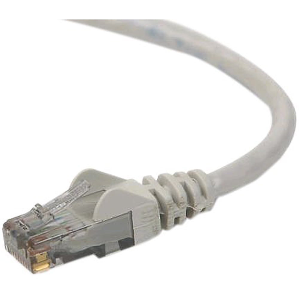 Belkin A3L980B25-S 25 ft. Cat 6 Gray Patch Cable CAT6 Snagless RJ-45M ...