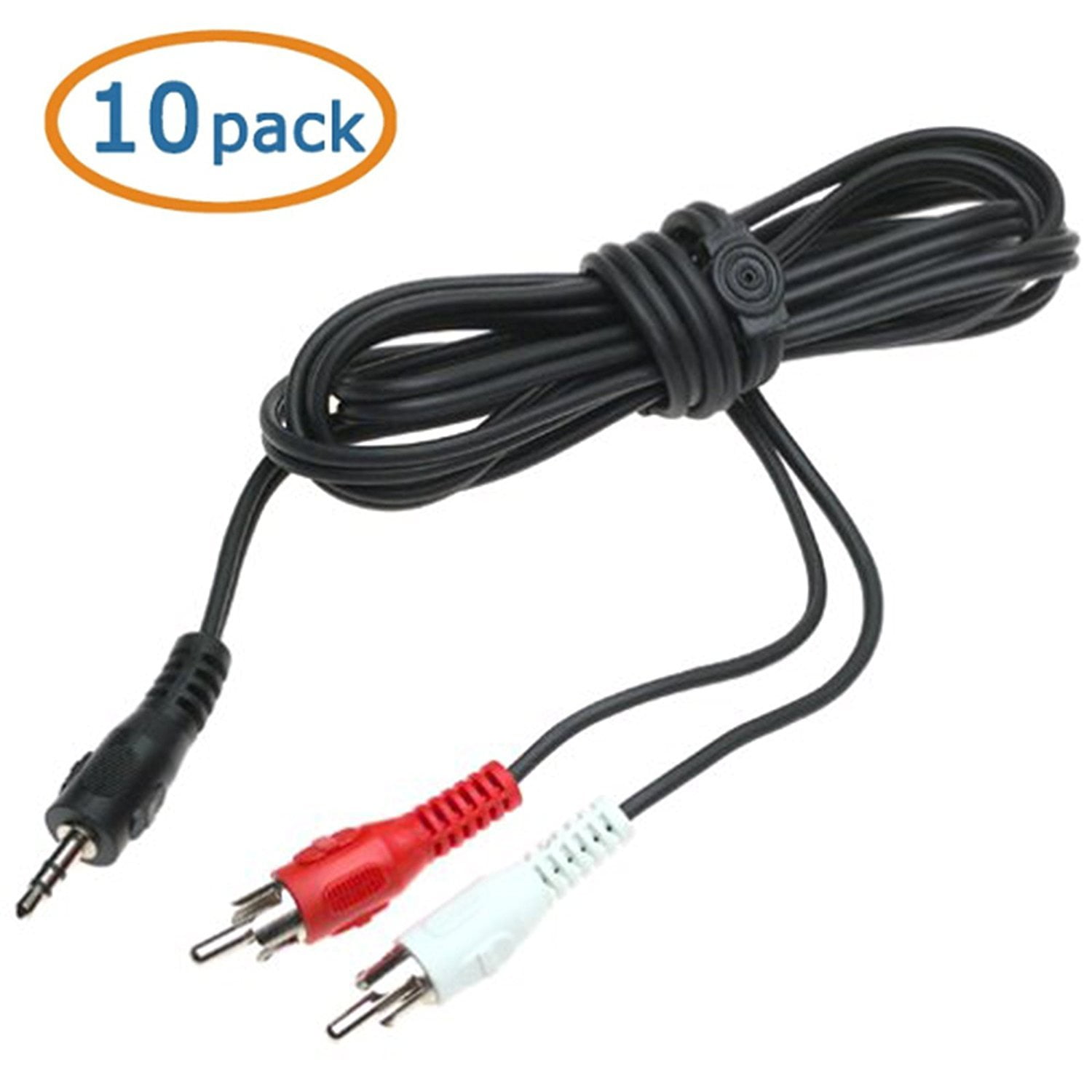 Belkin; Audio Y Cable Splitter 1-Mini Plug, 2-RCA Plugs (6 feet) - 10 ...