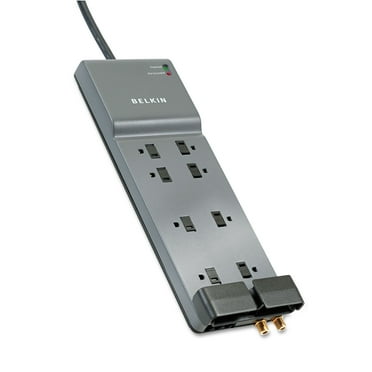 Belkin Surge Protector - 12 AC & 2 USB Ports, 6ft Cord - White (3,996 ...