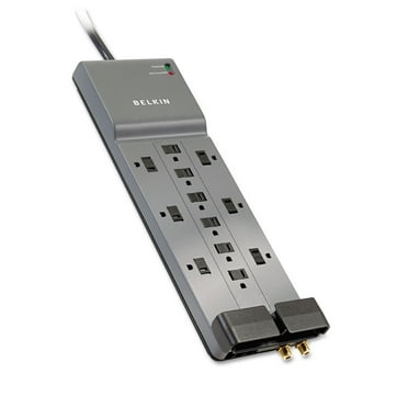 Belkin Home/Office Series 8-Outlet Surge Protector w/ Coaxial ...