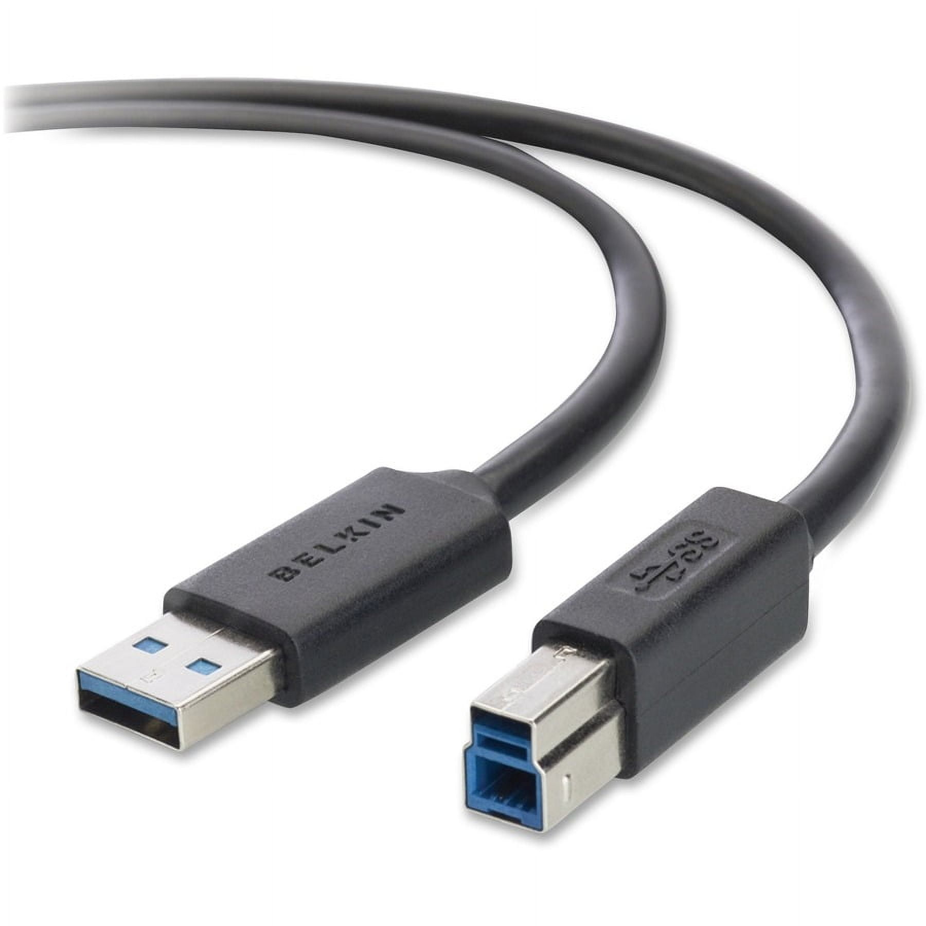 Belkin, BLKF3U159B10, SuperSpeed USB 3.0 Cable, 1 Each, Black - Walmart ...