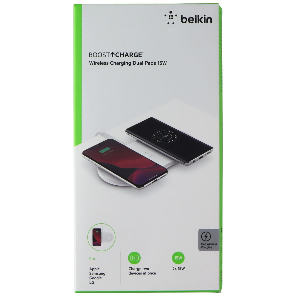 Belkin Boost Charge 15W Wireless Charging Dual Pad - White (Australian ...