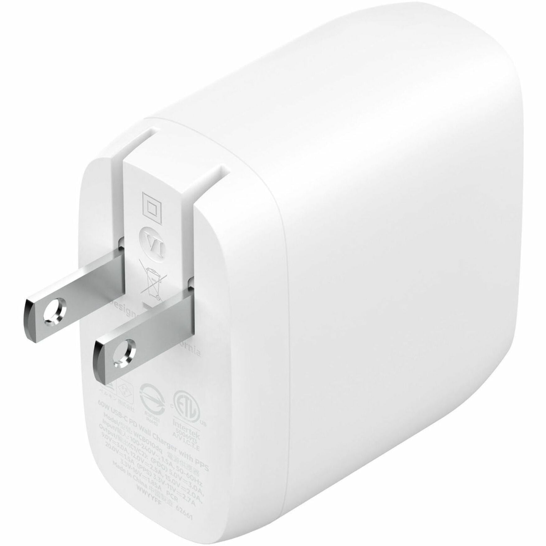 Belkin BoostCharge Dual USB-C Wall Charger w/PPS 60W for Apple iPhone 16, 16 Plus, 16 Pro, 16 ...