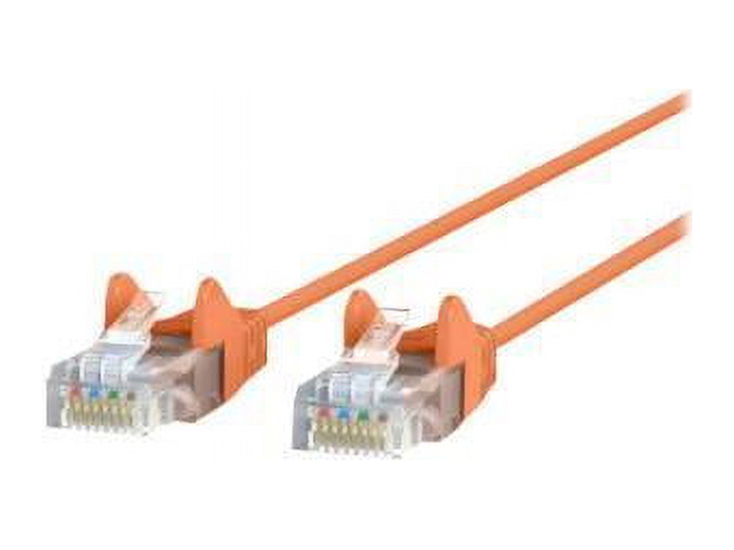 Belkin CE001B15-ORG-S 15 ft. Cat 6 Orange Slim Gigabit Snagless UTP ...