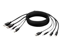 Belkin Secure KVM Combo Cable - Video / USB / audio cable - USB, mini ...