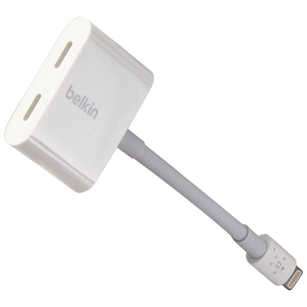 Pre-Owned Belkin Lightning Audio and Charge RockStar Adapter for Apple ...