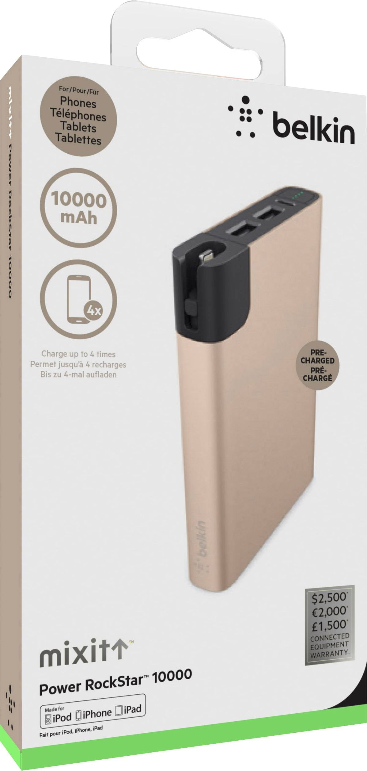 Belkin MIXIT Metallic Power RockStar 10000 - Power bank - 10000 mAh - 4 ...