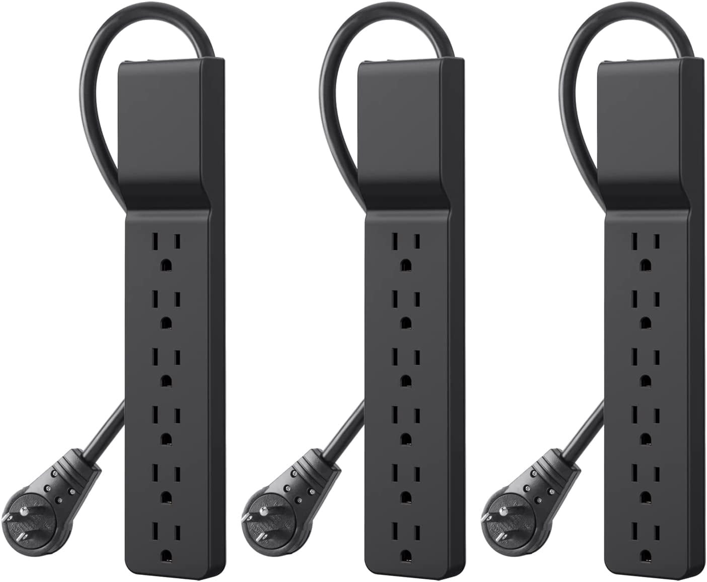 Belkin Power Strip Surge Protector with 6 AC Multiple Outlets - Flat ...