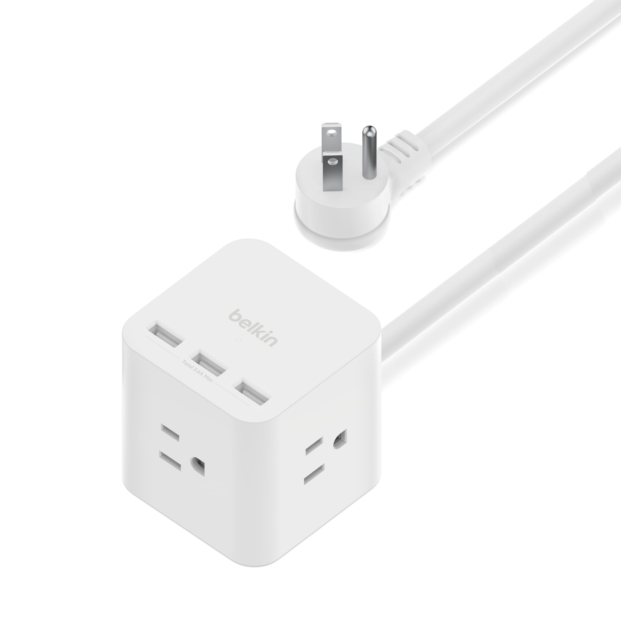 Belkin - Power strip - cube - input: Type B - output connectors: 6 (3 x ...