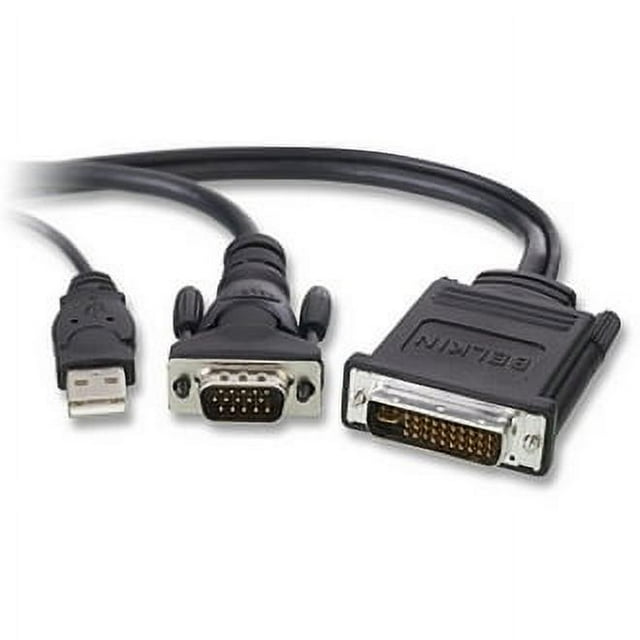 Belkin - Projector cable - M1-DA (M) to USB, HD-15 (VGA) (M) - 10 ft ...